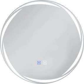 Costway Koupelnové zrcadlo s osvětlením 50 cm Kulaté LED koupelnové zrcadlo