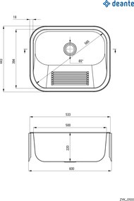 Deante Dřez Laundry nerez - ZYK 0100