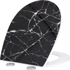 Livarno® WC sedátko se zpomalovacím sklápěním (mramor)