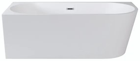 Besco Akrylátová volně stojící rohová vana Zoya 150x75 (170x80) bílá Rozměry (cm): 150x75, Typ a barva výpustě: Click-Clack s přepadem, chrom, Orientace: Pravá