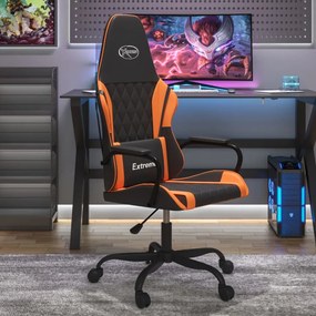 Herní židle černá a oranžová umělá kůže 3143781