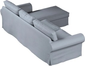 Potah na pohovku IKEA Ektorp 2-místná s lenoškou barva modrá látka pletený vzor