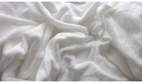 Sada mikroplyšového povlečení SNOWFALL červené + prostěradlo mikroplyš SOFT 90x200 cm bílé, jednolůžko
