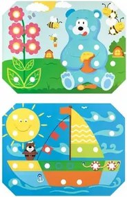 Lucy  Leo Mozaika s pinzetou a vyšívání / dřevěný herní set s předloha
