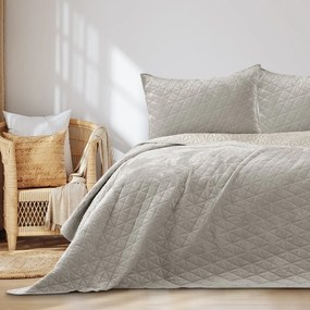 Prošívaný přehoz na postel LAILA 240x260 béžový