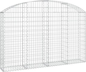 Klenutý gabionový koš 200 x 30 x 120/140 cm pozinkované železo 153466