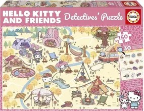 EDUCA Detektivní puzzle Hello Kitty  Přátelé / 150 dílků / od 6 let