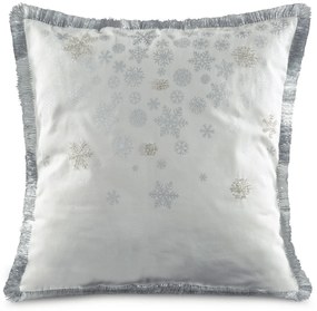 VÁNOČNÍ DEKORAČNÍ POVLAK NA POLŠTÁŘ HOLLY 45X45 CM BÍLÁ