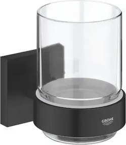 Grohe QuickFix Start Cube - Držák kartáčků a pasty sklo/matná černá