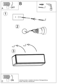Nástěnné svítidlo Subani, 1x bílé keramické stínidlo