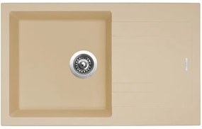 Sinks Linea 780 N Granitový dřez s odkapem oboustranné provedení, 78x48cm, sahara, SIGLI780480N50