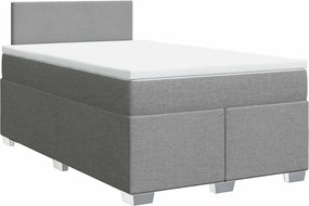 Box spring postel s matrací světle šedá 120x190 cm textil 3285820