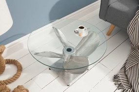 Designový konferenční stůl Propeller, 60 cm, stříbrný