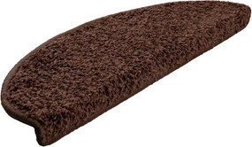 Schodové rohože 15 ks 65 x 21 x 4 cm hnědé, půlkulaté, velké 133903