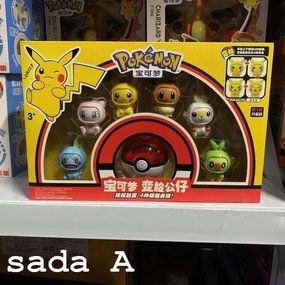 Pokémoni měnící obličeje s Pokeballem, sada 6 ks - 2 varianty Balení: s krabicí, Varianta: sada A