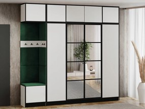 Šatní skříň s nástavcem EDEN 15 bílý + zelený