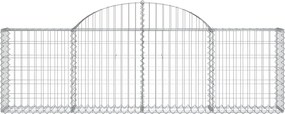 Klenuté gabionové koše 11 ks 200x30x60/80 cm pozinkované železo 3146077