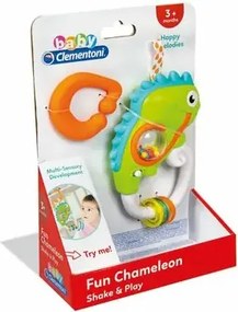 Clementoni Elektronické chrastítko s úchytem - Chameleon / od 3 měsíců