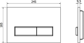Mexen FENIX 09 - splachovací tlačítko pro Mexen Fenix, černá matná/broušená ocel, 600997