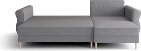 Rozkládací oboustranná sedací souprava do L SILVIANO 230x140 cm, šedá