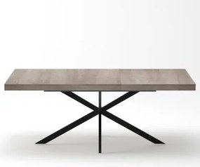 Aosom Vysouvací retro jídelní stůl s úložným prostorem a jemným vysouvacím mechanismem pro 4–6 osob, 160x80x76 cm, šedý