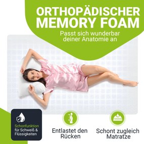 Juskys Sedmizónový topper z paměťové pěny, výška 7 cm Velikost: 90 × 200 cm