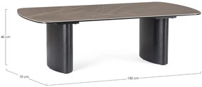 BIZZOTTO Konferenční stolek GARRISON hnědý 130x70 cm 0747343