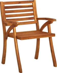 vidaXL Zahradní jídelní židle s poduškami 2 ks masivní akáciové dřevo [3060858] Barva: Červená