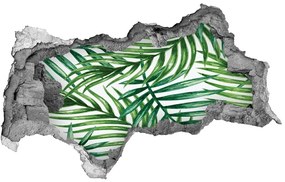 Wallmuralia Nálepka 3D díra na zeď Listí palmy 95x73 cm