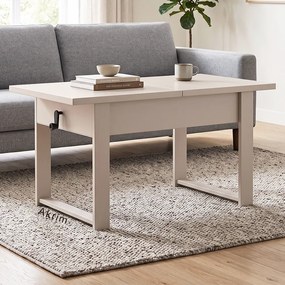 Rozkládací polohovací konferenční stolek HOGO 3v1 | 120-157x62,5-74,5x67 cm | síla horní desky 32 mm | kašmír/nohy kašmír