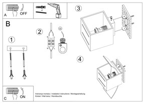 Nástěnné svítidlo Loreto, 1x skleněné/šedé kovové stínítko