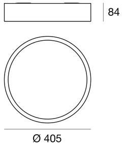 Linea Light 8240N Box_SR, bílé stropní svítidlo, 25W LED 4000K, prům. 40cm