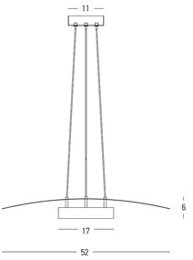 Zambelis 22131 závěsné LED svítidlo bílé, 20W, 3000K, 52cm