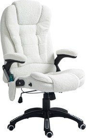 Kancelářská židle Vinsetto s vibračním masážním systémem, ergonomická židle s vyhříváním, sklápěcí funkce, výškově nastavitelná exekutivní židle s dá…