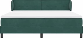 Postel s boxspringem s čelo Tmavě zelená 180 x 200 cm samet 3340403