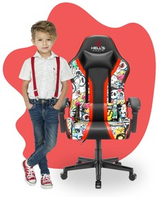 Dětská hrací židle HC - 1005 HERO Graffiti světlá barva