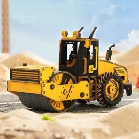 RoboTime dřevěné 3D puzzle Silniční válec / od 8 let / 149 dílků / Obt