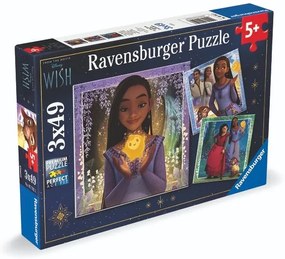 Puzzle disney: disneyho přání 3x49 dílků