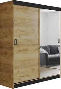Posuvná skříň RETRO 1 138 - dub Craft zlatý 138x205x59 cm