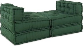 Modulová pohovka Textil Zelená 210 x 140 x 56 cm 3315078