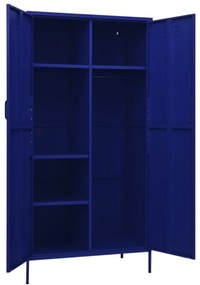 Šatní skříň námořnická modř 90 x 50 x 180 cm ocel - Default Title