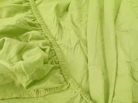 Jersey prostěradlo BASIC světle zelené 90 x 200 cm
