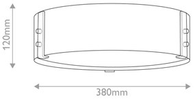 Hinkley HK-SAWYER-F-M-SQ - Stropní svítidlo SAWYER 3xE14/40W/230V pr. 38cm hnědá