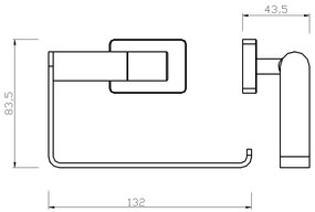 Novaservis - Závěs toaletního papíru GRETA, černá matná, AGR33BL