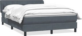 Box spring postel s matrací tmavě šedá 160x210 cm samet 3317530