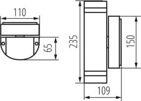 Svítidlo Kanlux ZEW EL-235U-B GU10 IP44 černá 22441