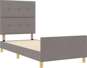Rám postele s čelo Taupe 90 x 190 cm textil 3344694