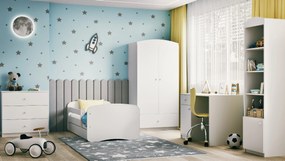 Benlemi Dětská postel BABYDREAMS s odnímatelnou bočnicí Zvolte rozměr: 80x160 cm, Zvolte matraci: Pěnová matrace, Zvolte šuplík: Bez šuplíku