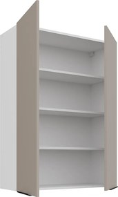 ARIA lb | horní skříňka 80 G-108 2F policová | 80 cm | EXTRA VYSOKÁ | ANTI FINGERPRINT povrch | bílá/béžová