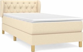 Box spring postel s matrací krémová 80 x 200 cm textil 3127002